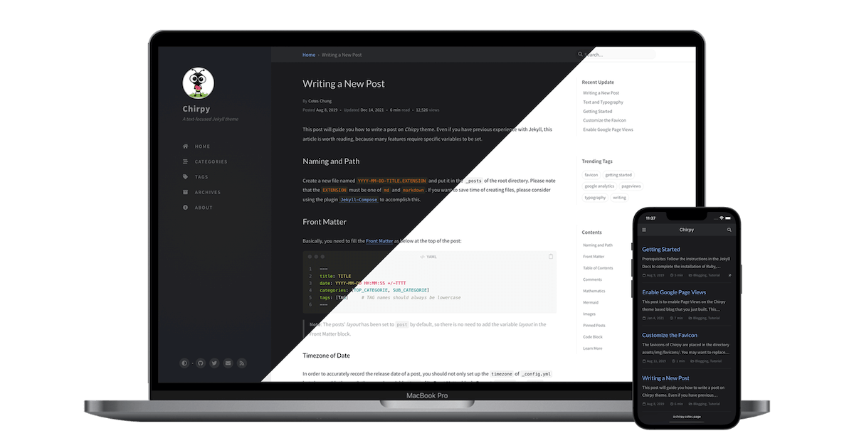 Chirpy theme upgrade | 낟알 데이터